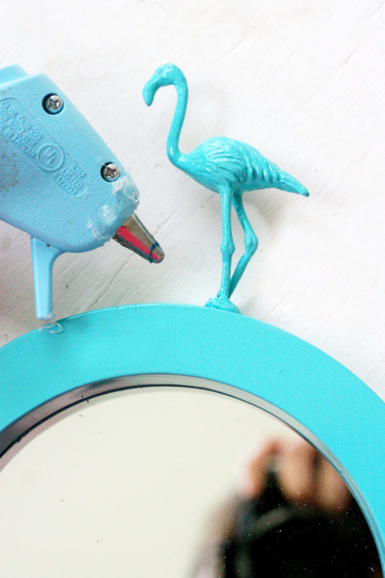 DIY Flamingo Mirrors