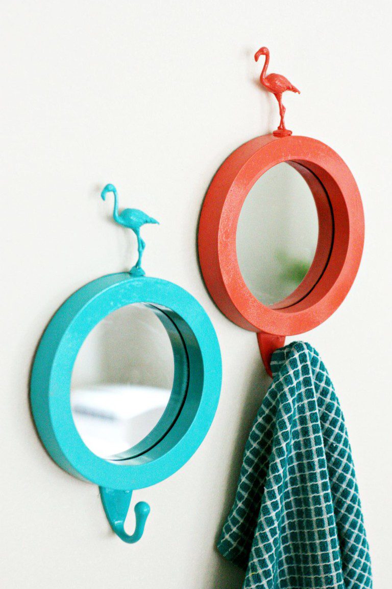 DIY Flamingo Mirrors