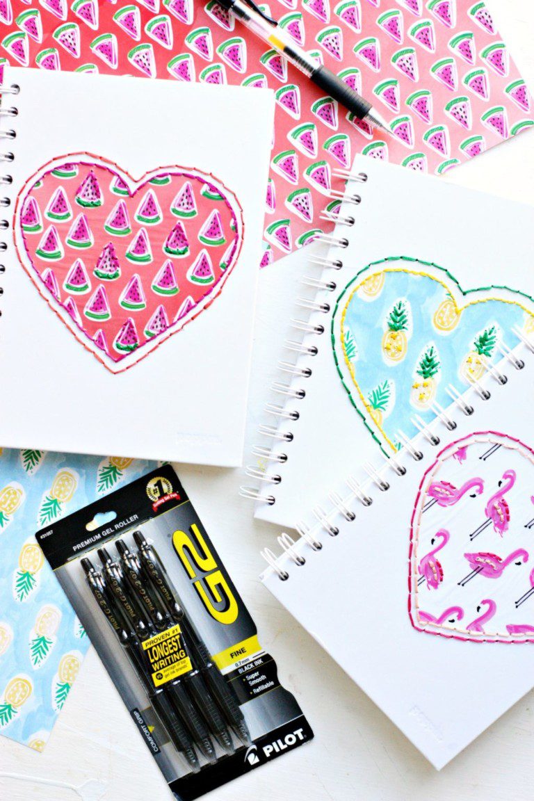 DIY Back-to-School Stitched Notebooks | The Pretty Life Girls