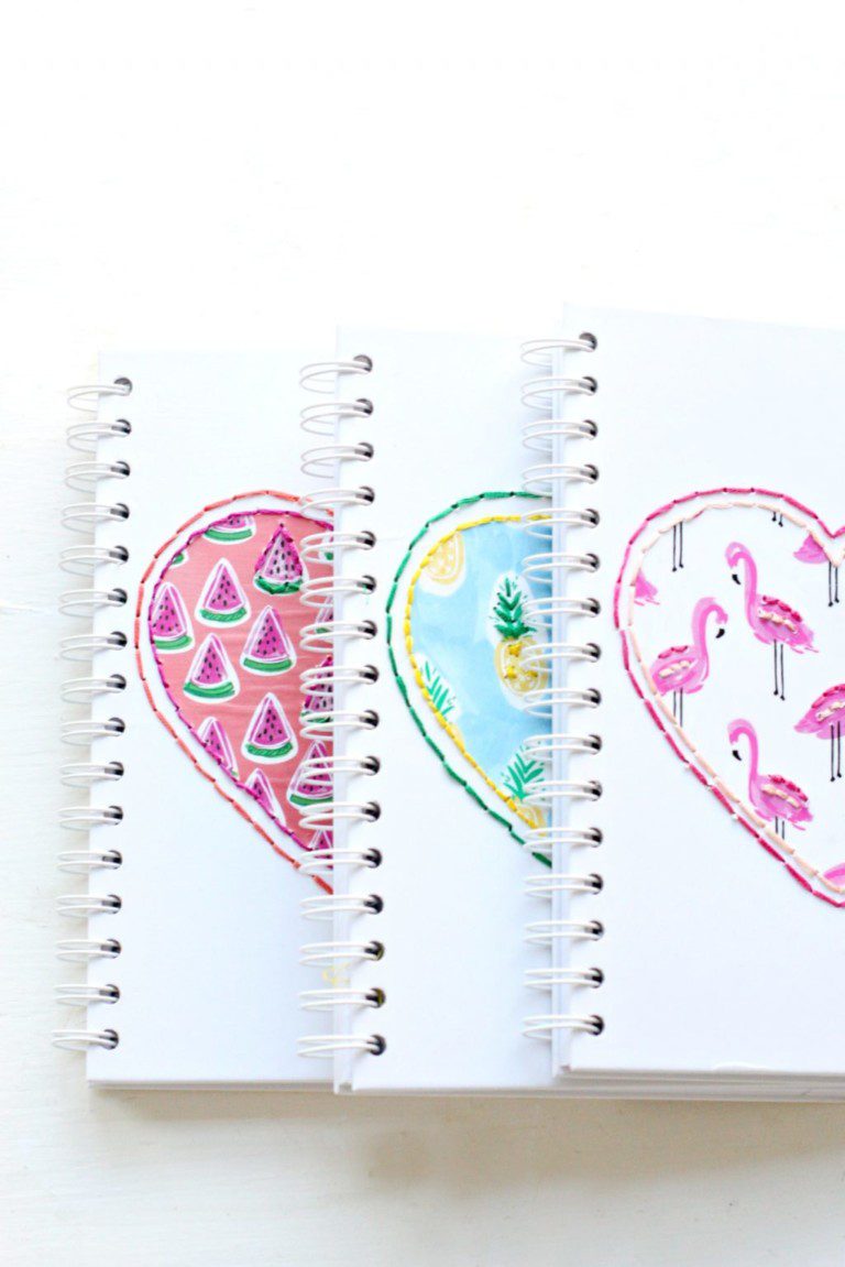 DIY Back-to-School Stitched Notebooks | The Pretty Life Girls