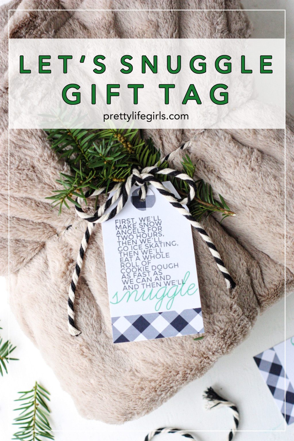 "Let's Snuggle" Gift Tag Printable
