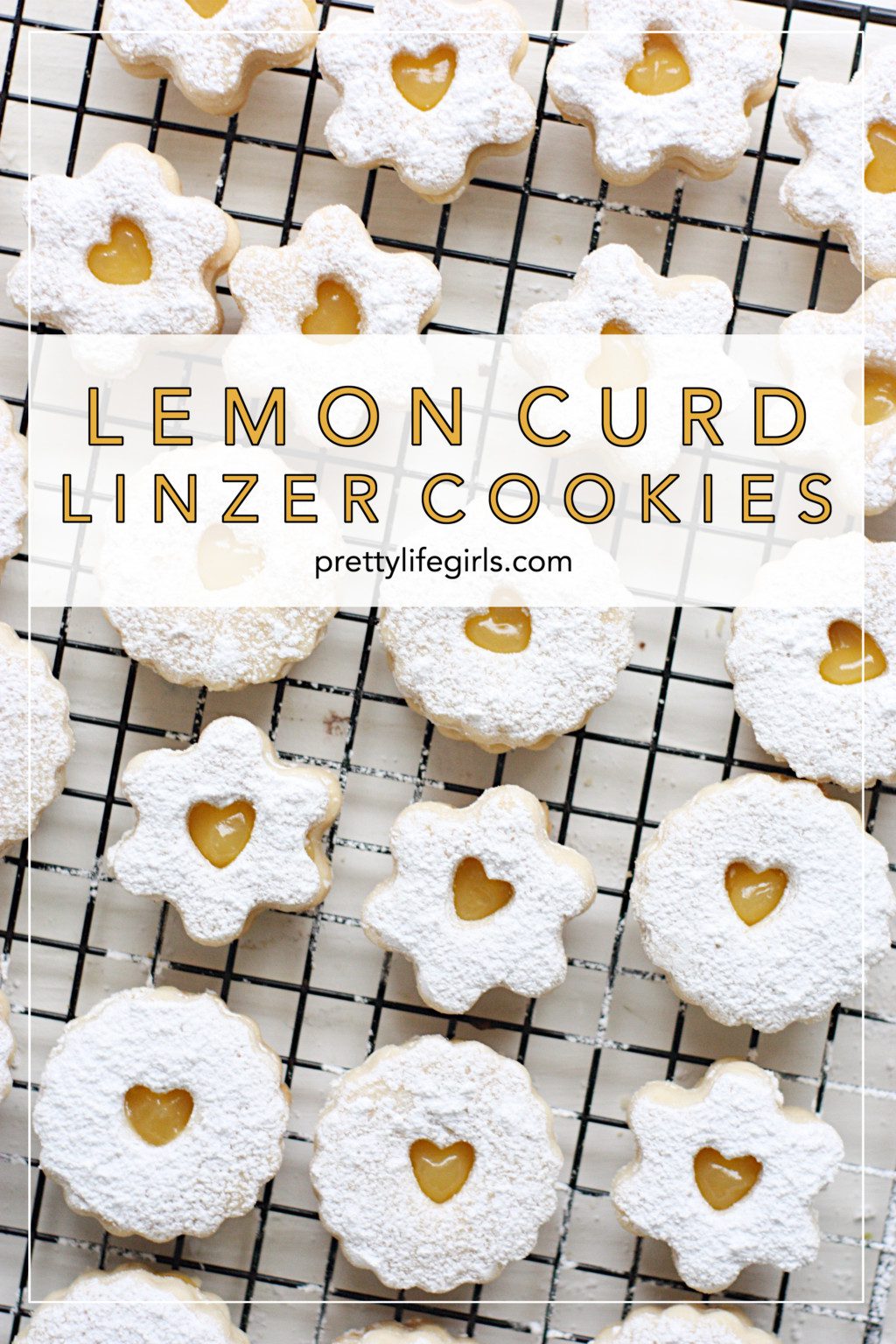 Lemon Curd Linzer Sandwich Cookies