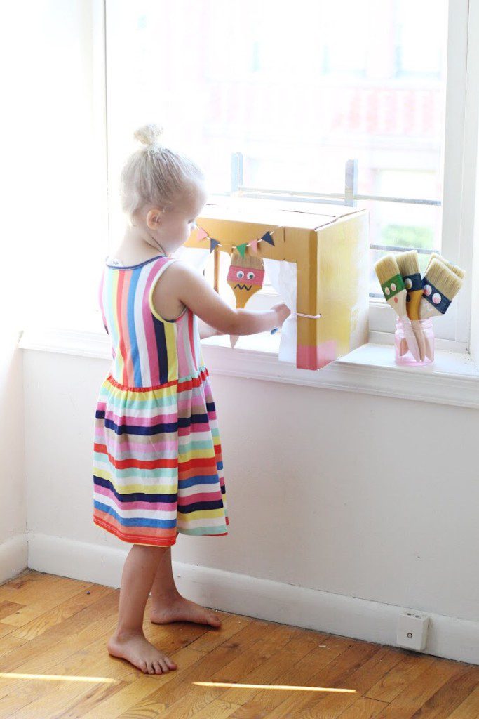 DIY Paint Brush Puppets + Puppet Theater for Kids! | The Pretty Life Girls