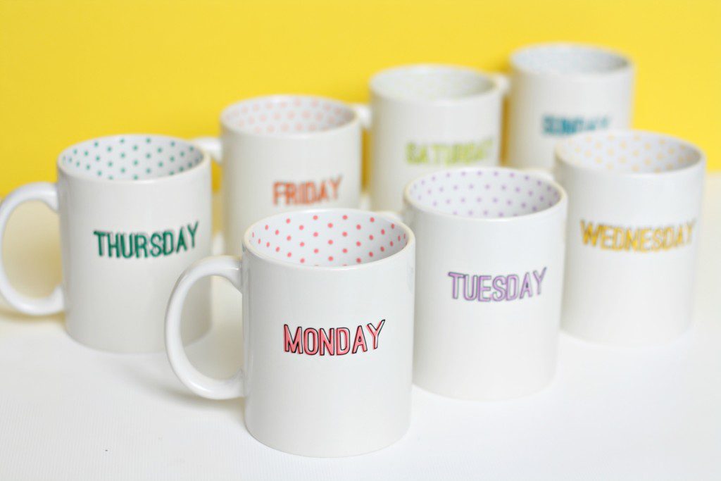 DIY Day of the Week Mugs | The Pretty Life Girls