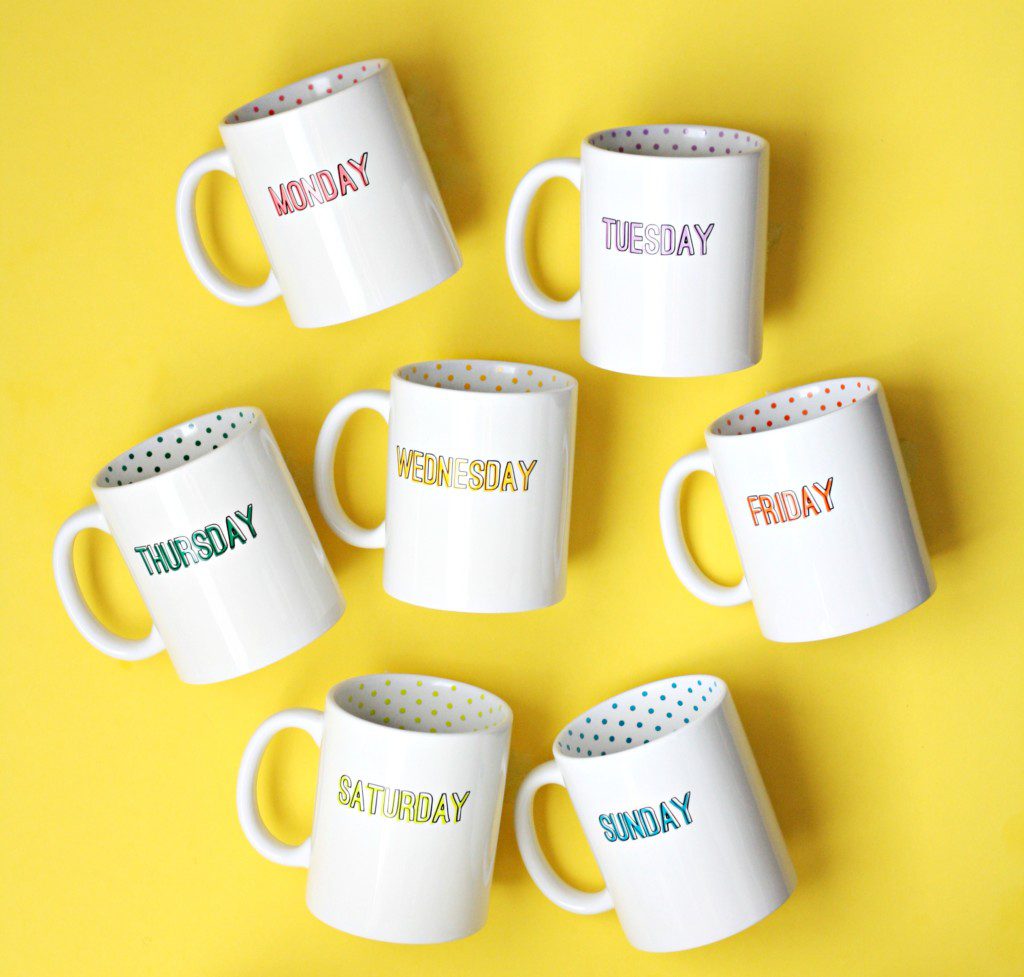DIY Day of the Week Mugs | The Pretty Life Girls