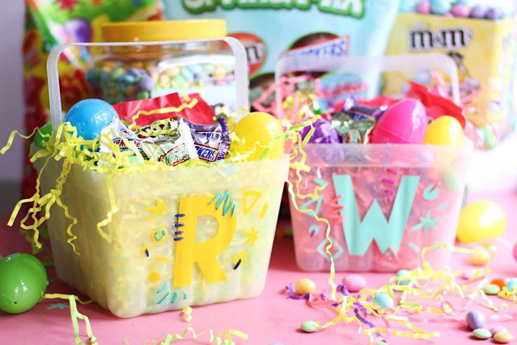 DIY Graphic Monogrammed Easter Baskets | The Pretty Life Girls