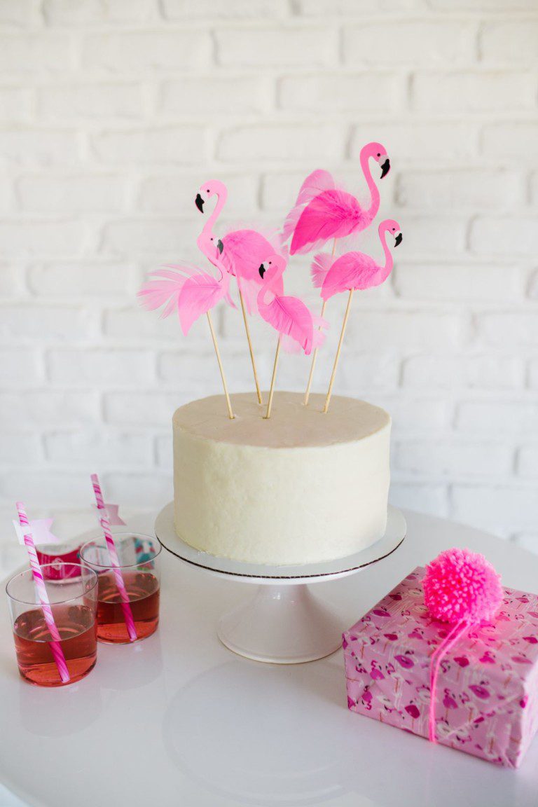 How to Make a DIY Flamingo Cake Topper | The Pretty Life Girls