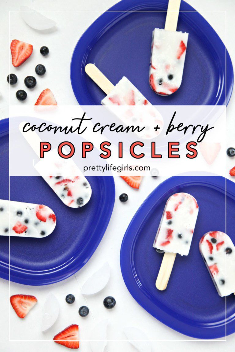 Summer Snacks: Creamy Coconut and Berry Popsicles | The Pretty Life Girls