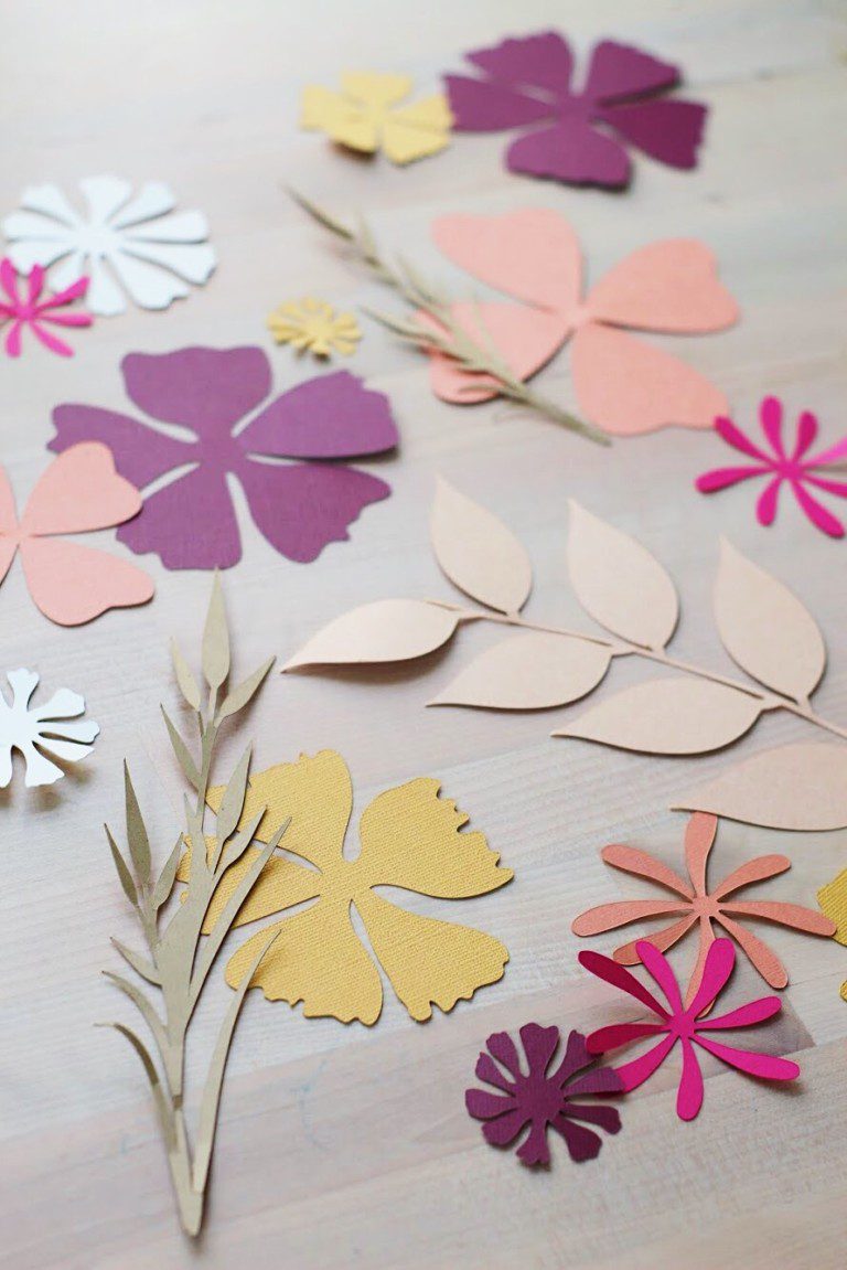 Fall Crafts: Paper Flower Embroidery Hoop Wreath Tutorial | The Pretty ...