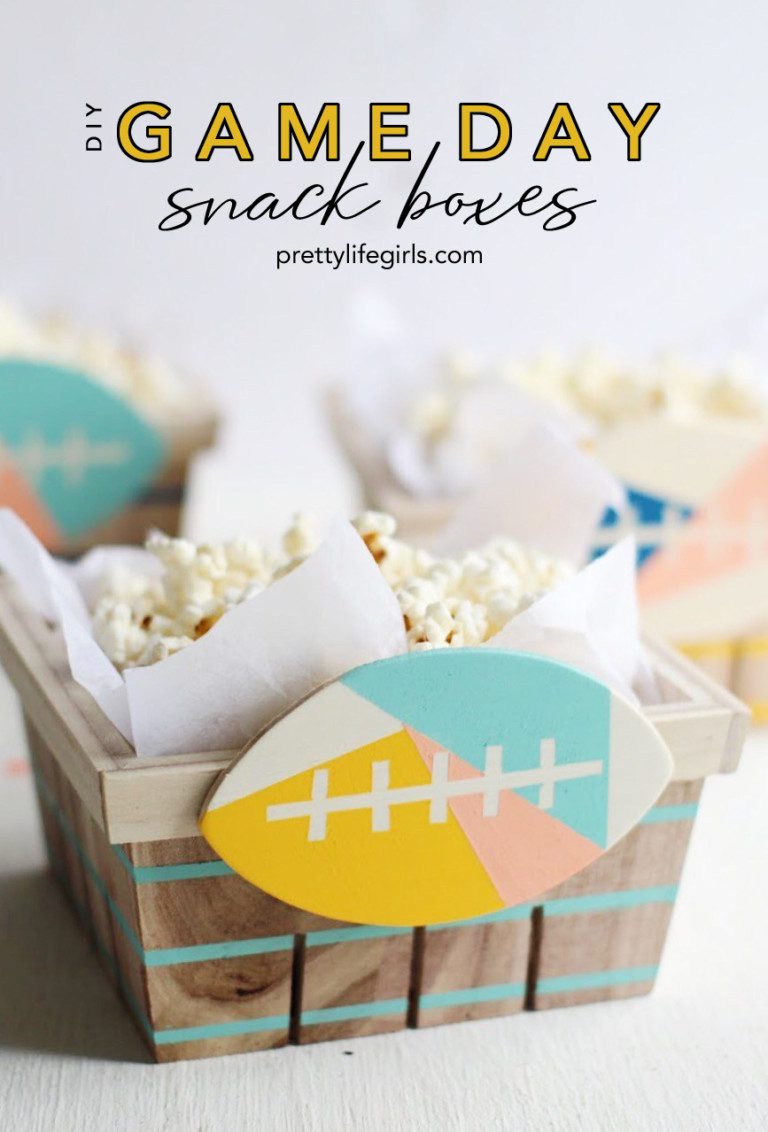 Easy Game Day Snack: Football Snack Boxes | The Pretty Life Girls