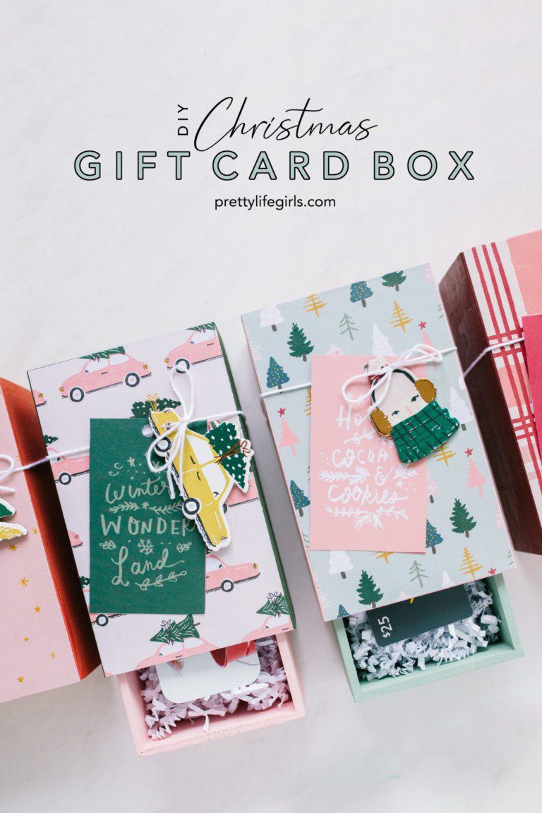 How to Make a DIY Gift Card Box for Holiday Gifts | The Pretty Life Girls