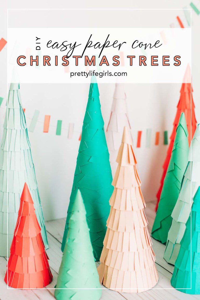 Christmas Table Decor: DIY Paper Cone Christmas Trees | The Pretty Life ...