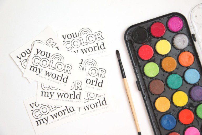 DIY Printable Watercolor Valentines | The Pretty Life Girls