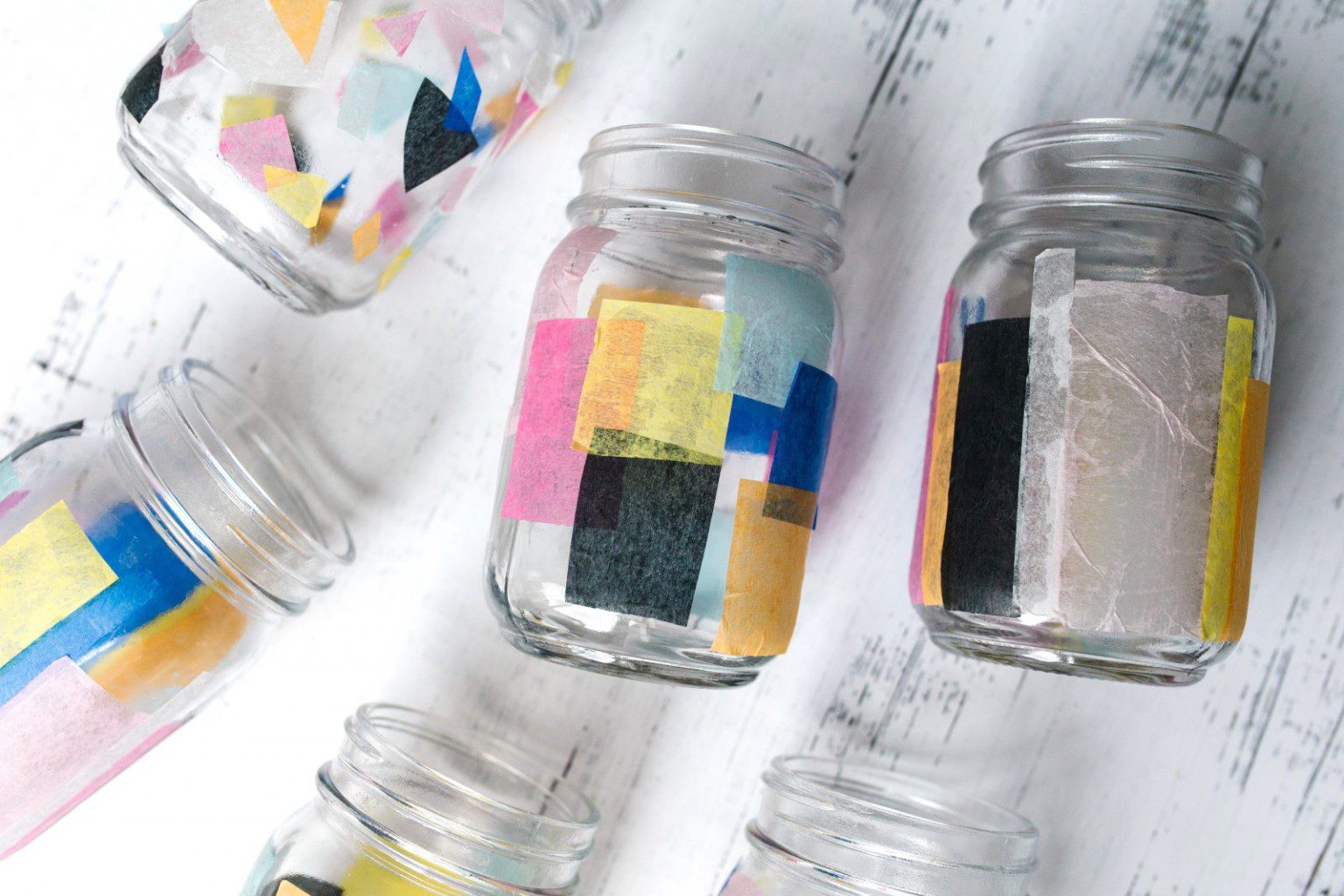 How to Make Colorful Stained Glass DIY Tissue Paper Lanterns | The ...