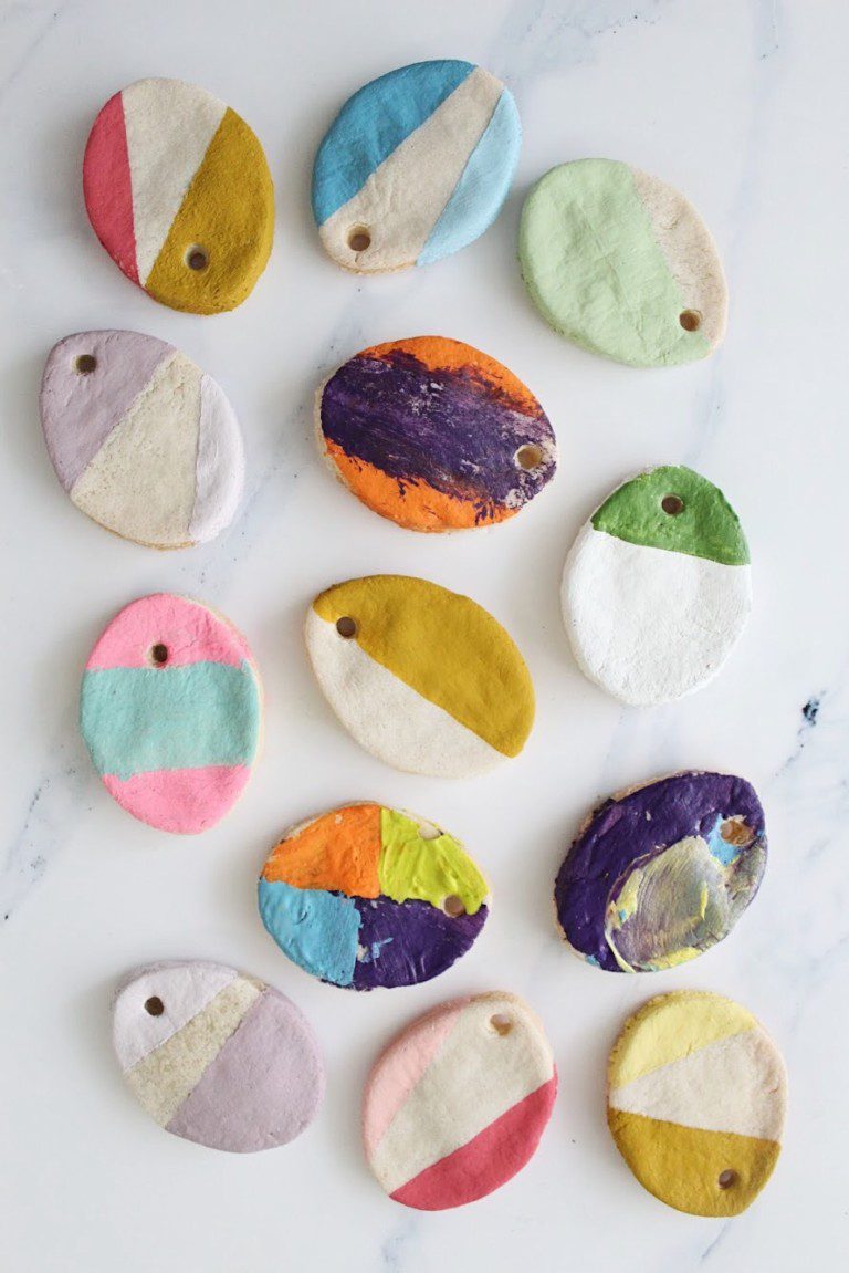 Kids Craft: Salt Dough Egg Easter Garland | The Pretty Life Girls