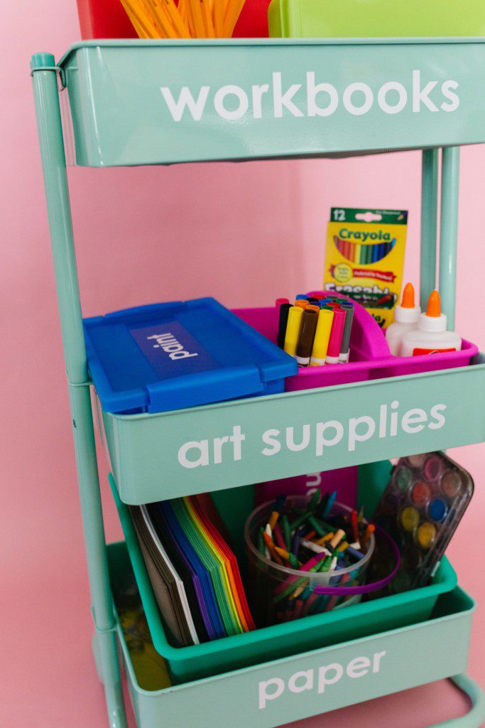 Homeschool Organization: How to Make a DIY Slim Rolling Cart | The ...