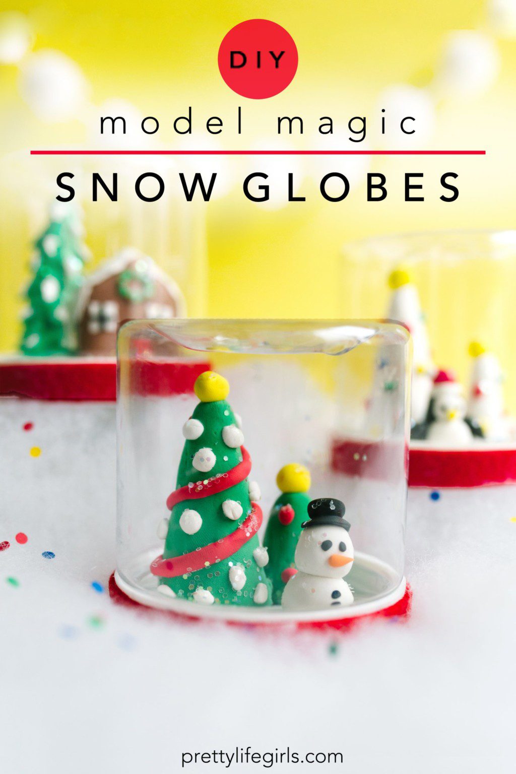 Kids Christmas Crafts: Model Magic DIY Snow Globe | The Pretty Life Girls