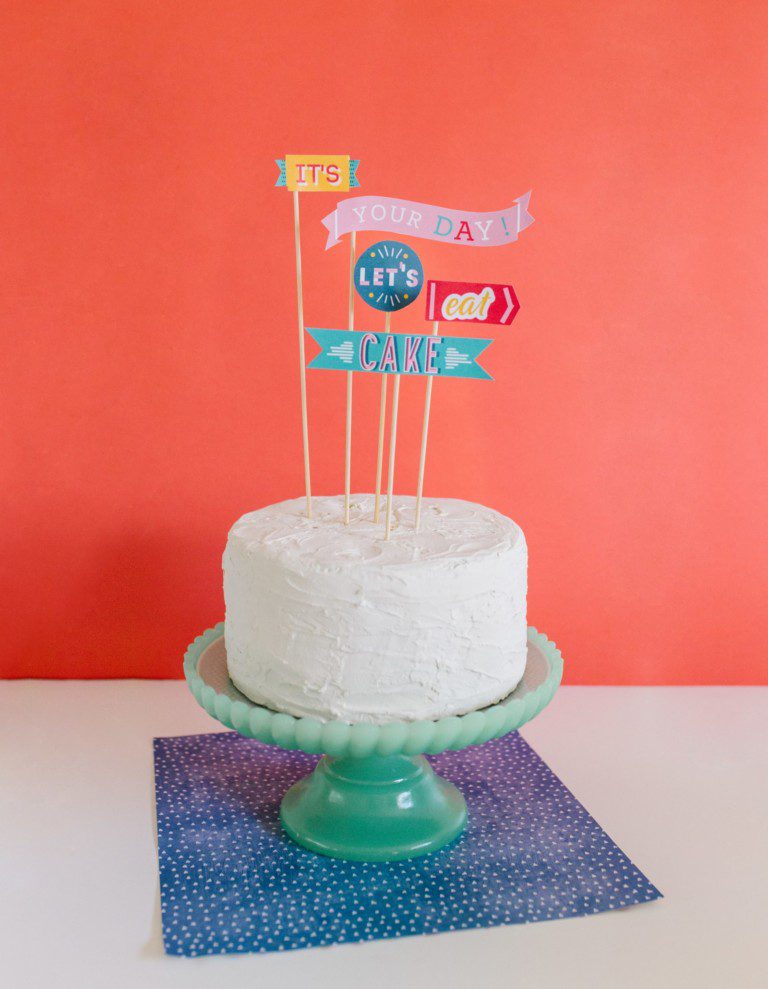 Printable Cake Topper for Birthdays and other Celebrations | The Pretty ...