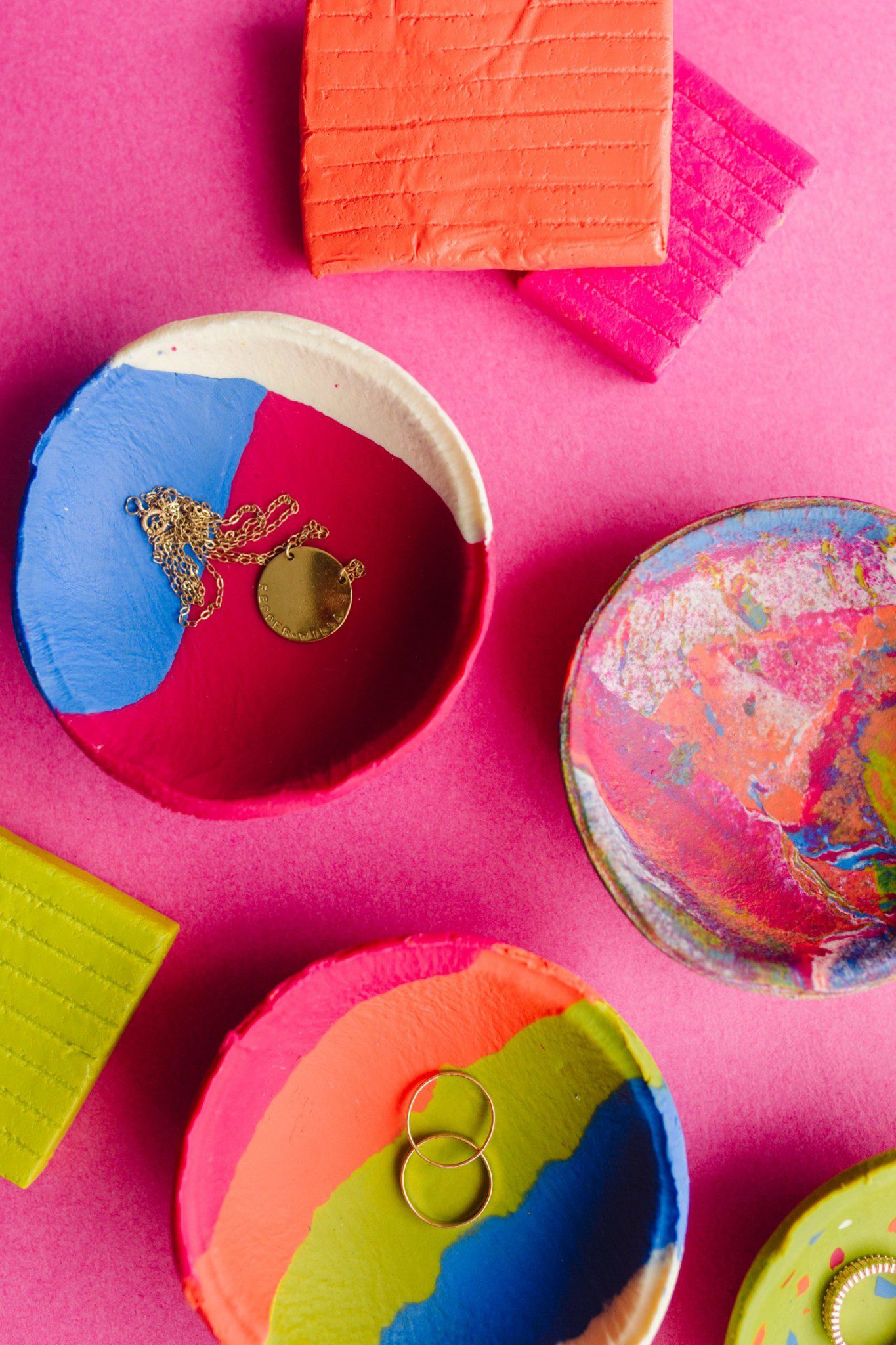 Colorful DIY Clay Jewelry Dishes | The Pretty Life Girls