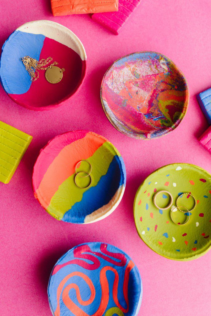 Colorful DIY Clay Jewelry Dishes | The Pretty Life Girls