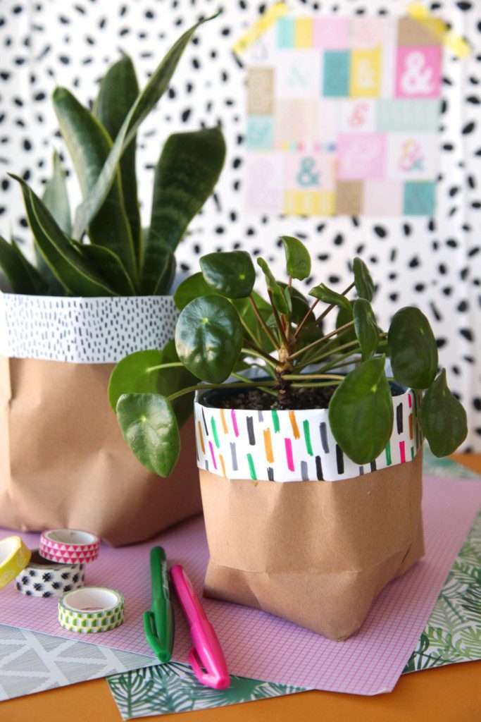How to Make a DIY Paper Bag Planter | The Pretty Life Girls
