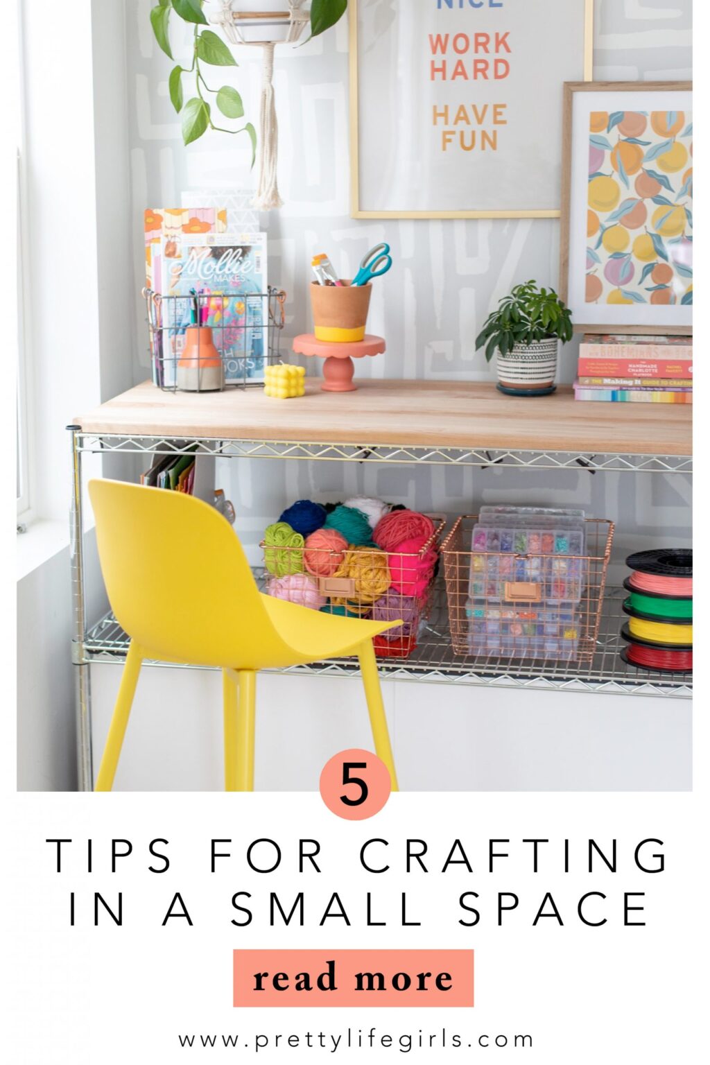5 Creative Small Space Craft Storage and Decor Ideas | The Pretty Life ...