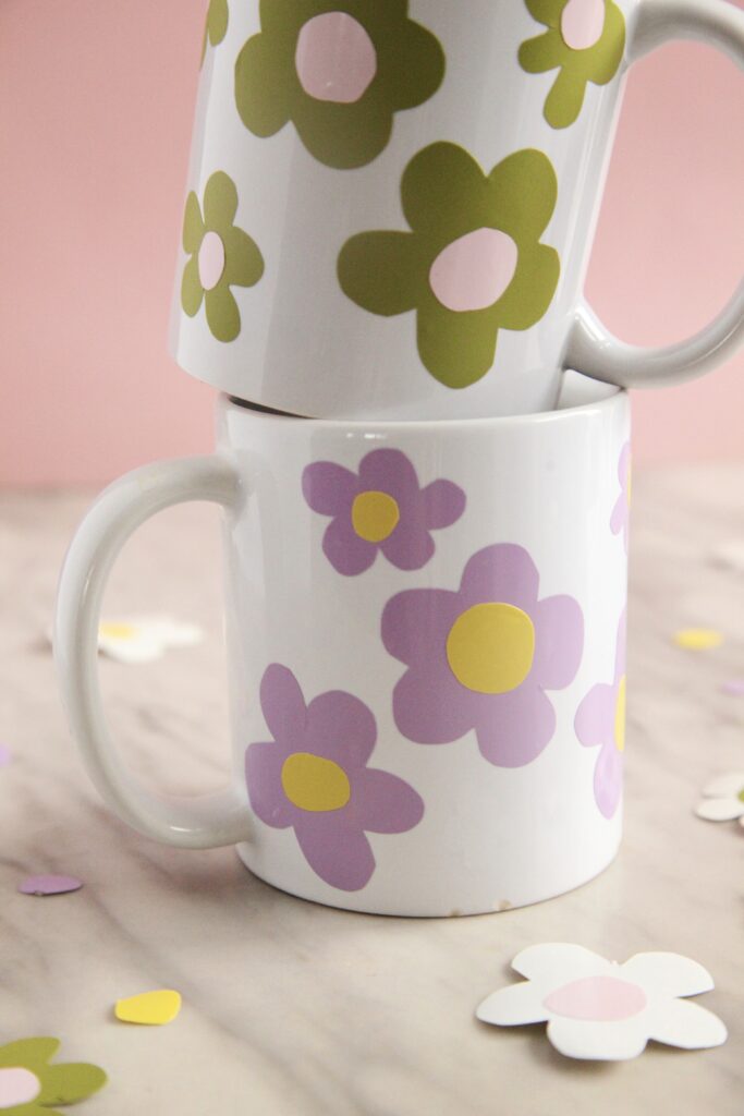How to Put Vinyl on Mugs: DIY Daisy Mugs | The Pretty Life Girls