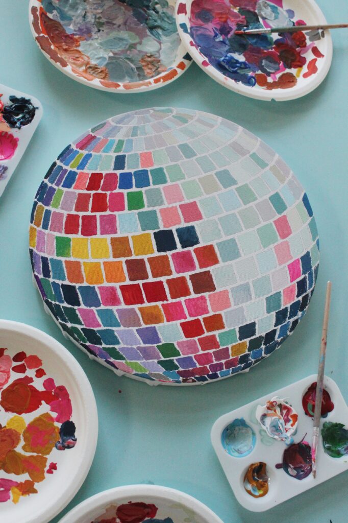 DIY Painted Disco Ball Art | The Pretty Life Girls