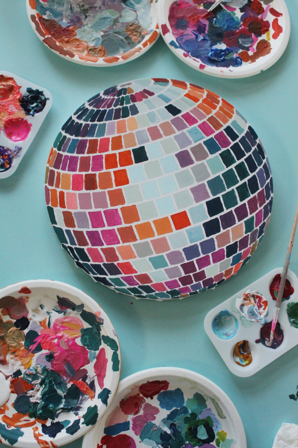 DIY Painted Disco Ball Art | The Pretty Life Girls