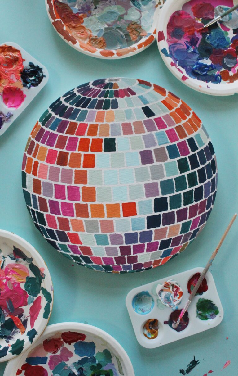 DIY Painted Disco Ball Art | The Pretty Life Girls