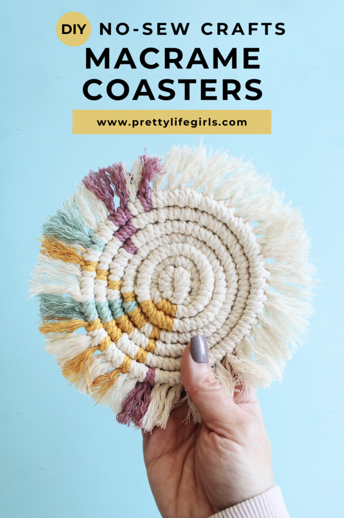 No Sew DIY Macrame Coaster Tutorial | The Pretty Life Girls