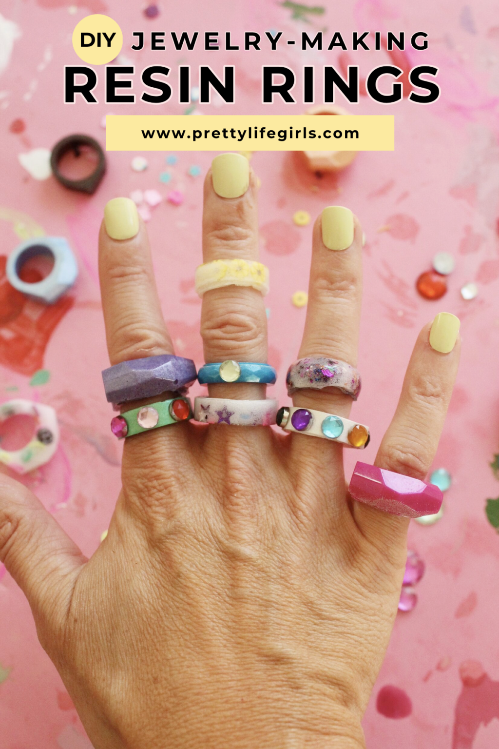 How to Make DIY Resin Rings | The Pretty Life Girls