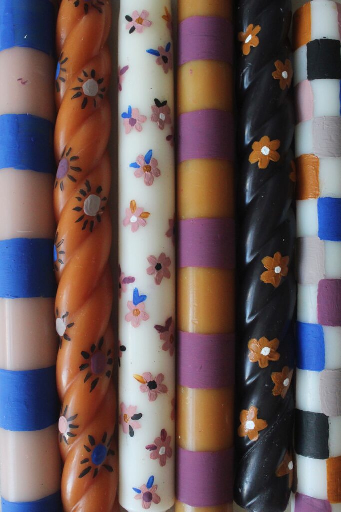 Easy Hand-Painted Taper Candles For Fall | The Pretty Life Girls