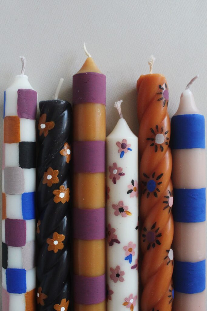 Easy Hand-Painted Taper Candles For Fall | The Pretty Life Girls